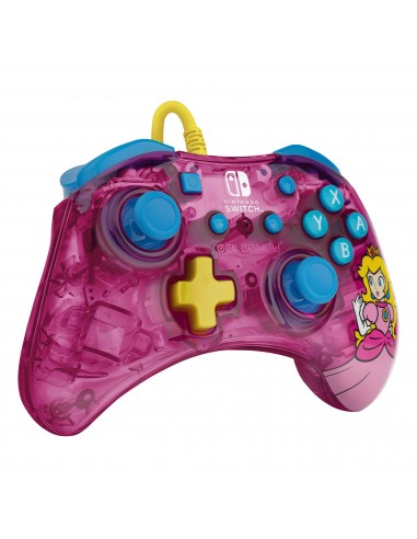 Switch - Rock Candy Wired Controller Peach Licenciado